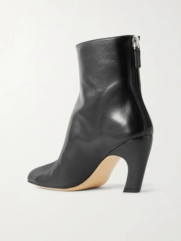 Le Monde Beryl Mica Glove Leather Ankle Boots - Black
