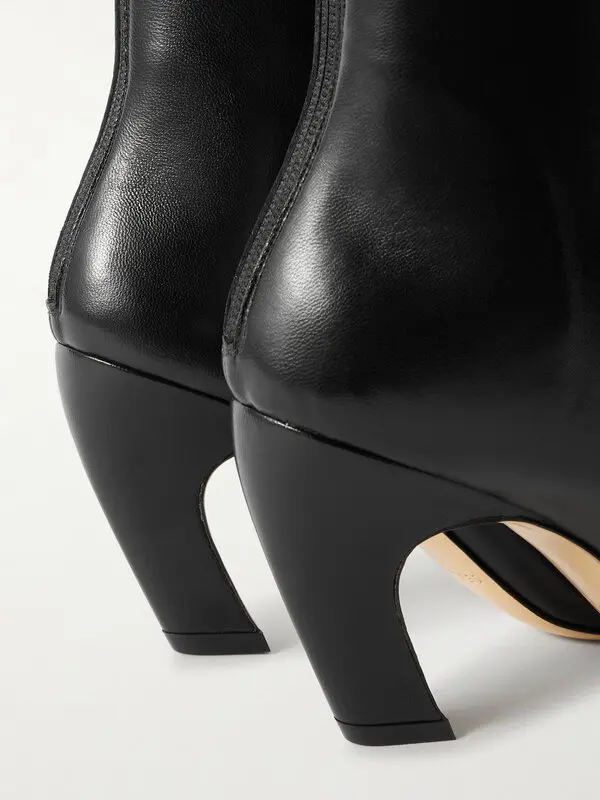 Le Monde Beryl Mica Glove Leather Ankle Boots - Black