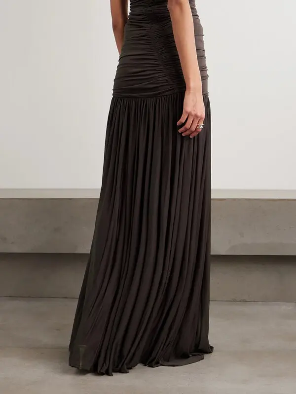 Christopher Esber Orion Ruched Gathered Maxi Skirt - Purple