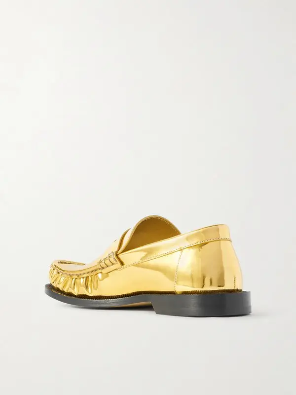 Loewe Campo Mirrored-leather Penny Loafers