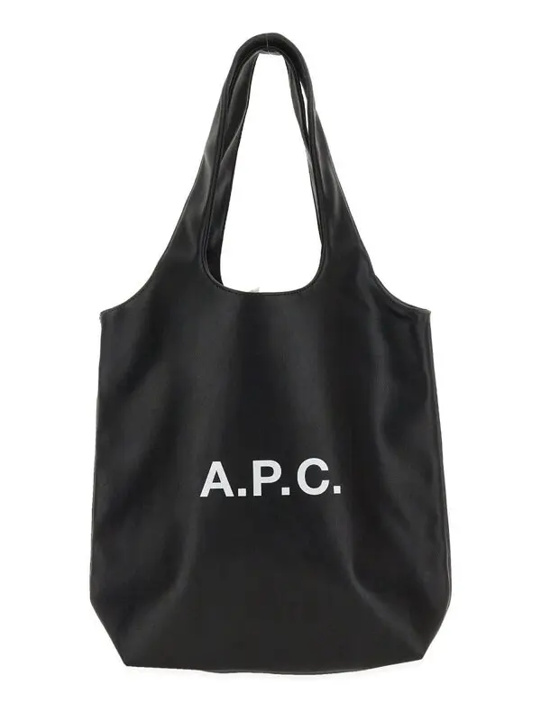 A.p.c. Tote Bag With Logo - Black