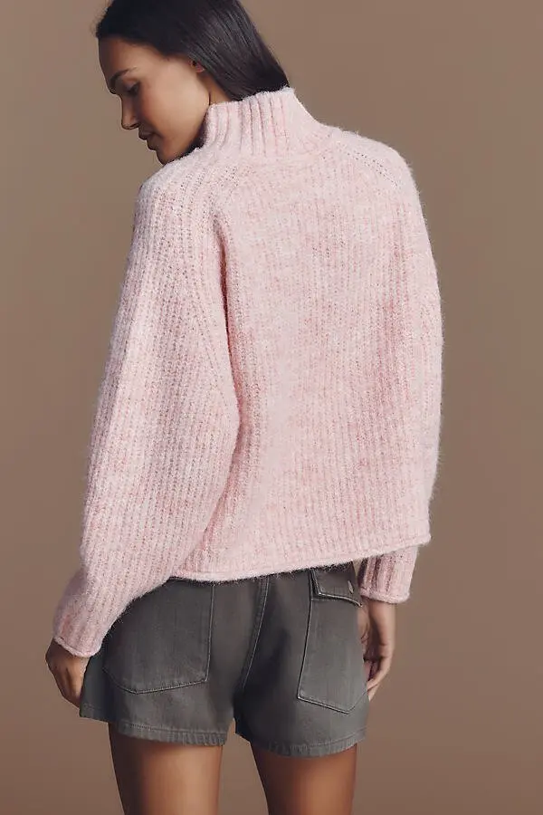 PILCRO The Dawn Mock-neck Sweater - Pink