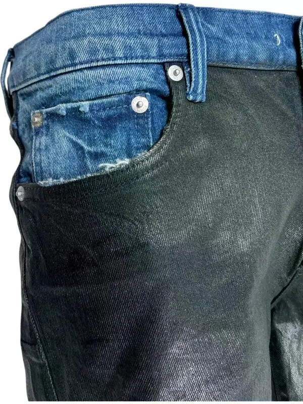 PURPLE BRAND Coated Flare Leg Jeans