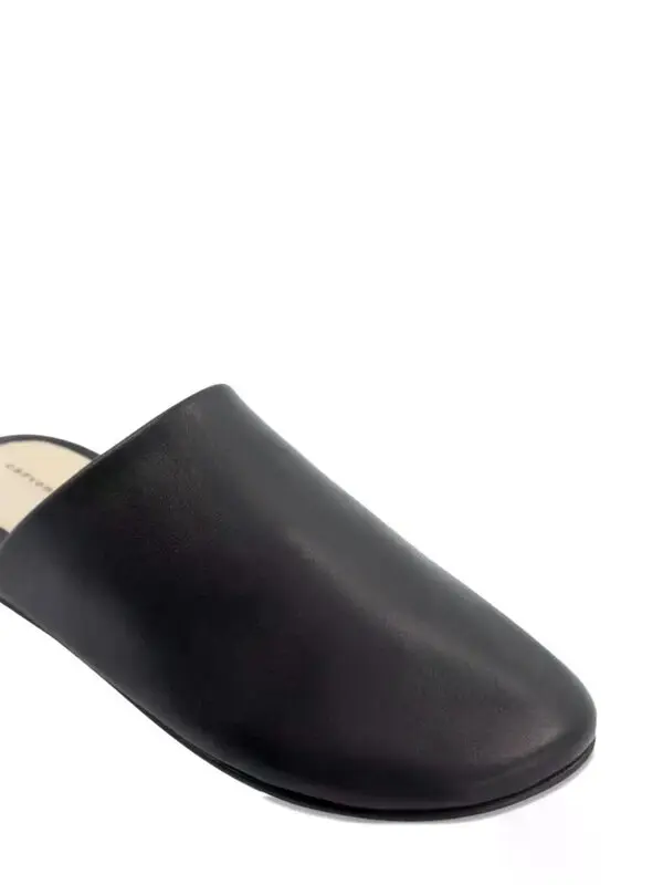 Carven Leather Flat Mules