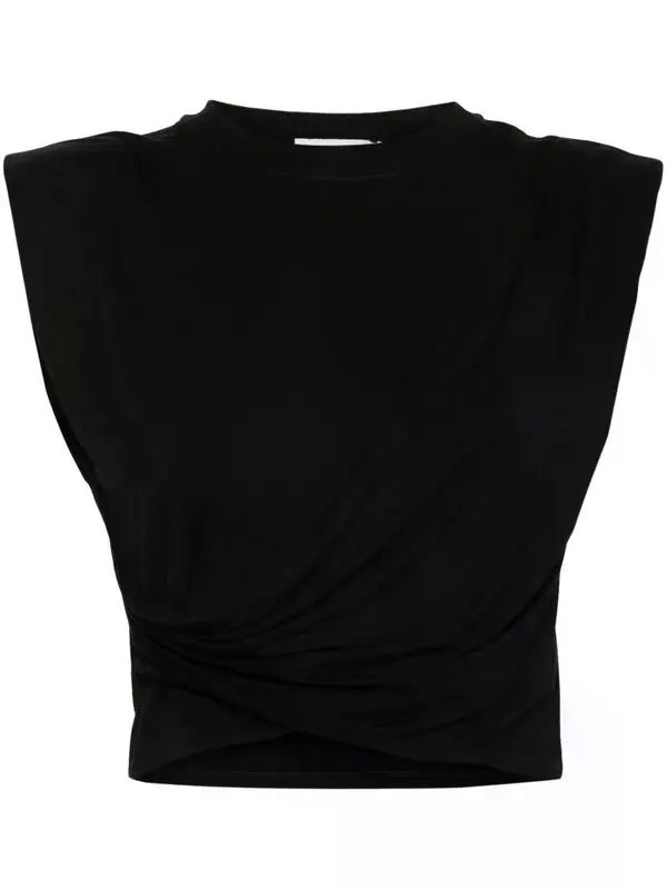 Simkhai Signature Estelle Draped-detail Top - Black