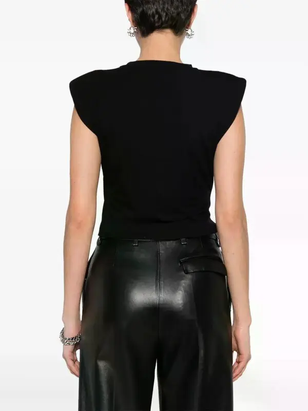 Simkhai Signature Estelle Draped-detail Top - Black