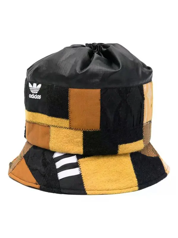 LABRUM X Adidas Patchwork Tie-top Bucket Hat - Black