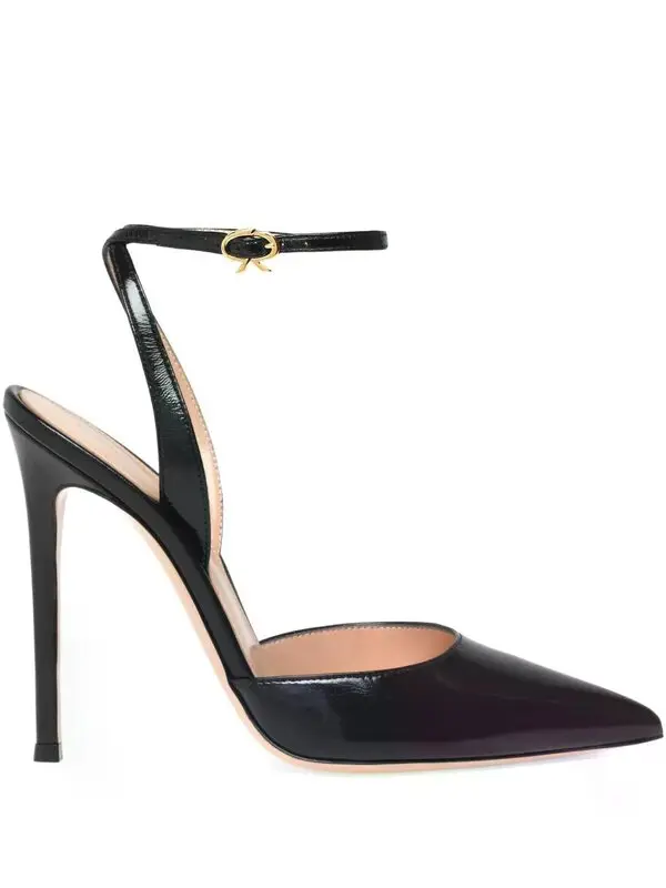 GIANVITO ROSSI 115mm Cara Ankle-strap Heeled Pumps - Black