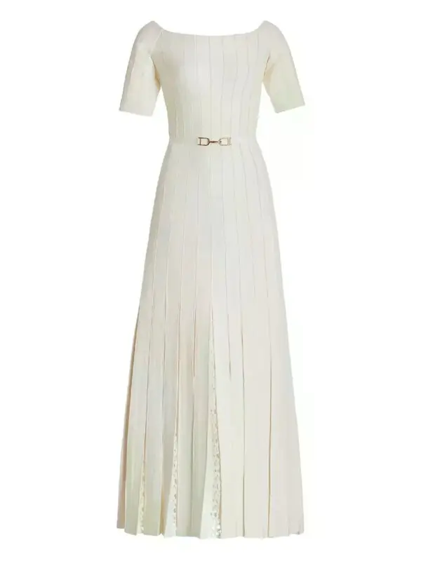 Gabriela Hearst Kurt Off-shoulder Pleated Dress