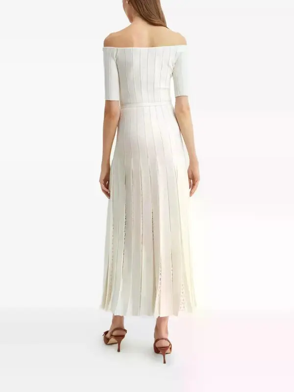 Gabriela Hearst Kurt Off-shoulder Pleated Dress