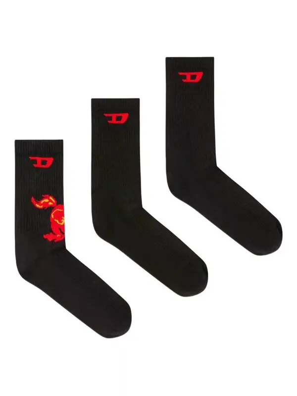 DIESEL® Skm-d Tennis Socks - Black
