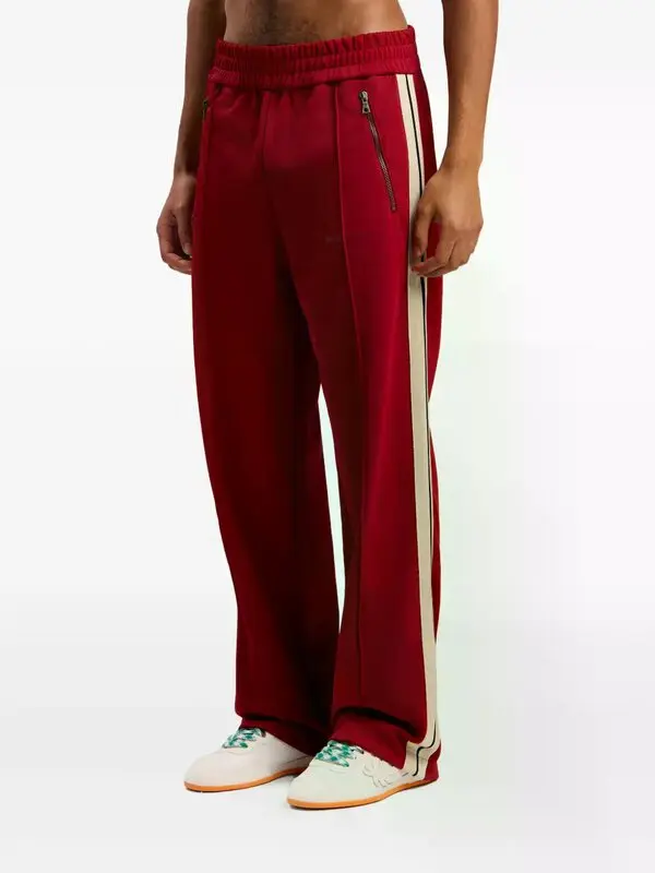 Palm Angels Zip-up Side-stripe Track Pants - Red