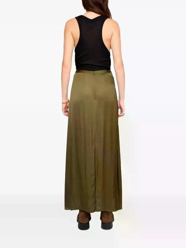 Zadig&Voltaire Jimeno Satin Maxi Skirt - Green