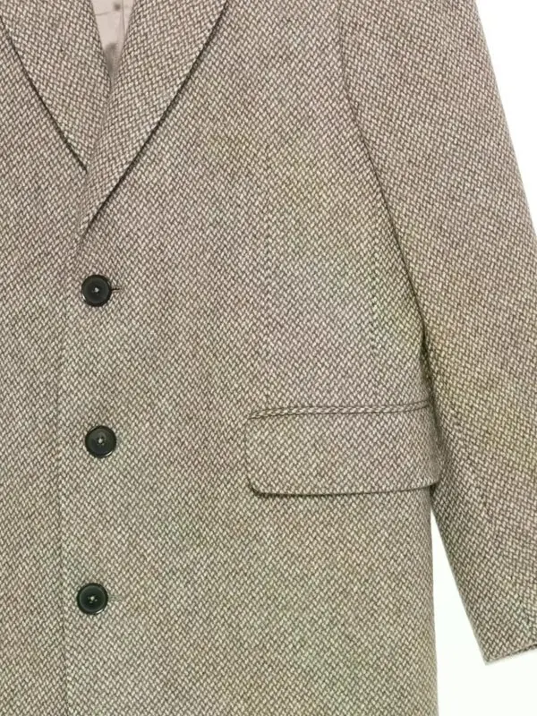 Zegna Single-breasted Herringbone Coat