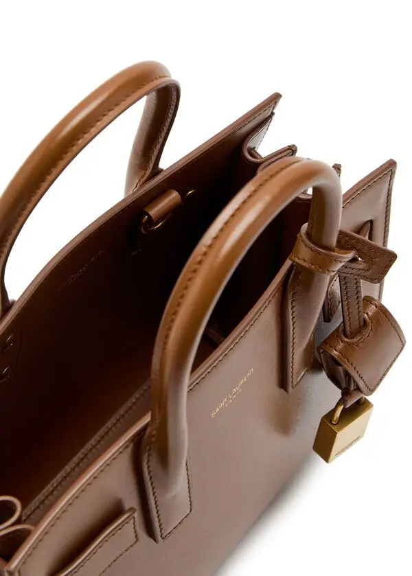 Saint Laurent Sac De Jour Nano Top Handle Bag - Brown