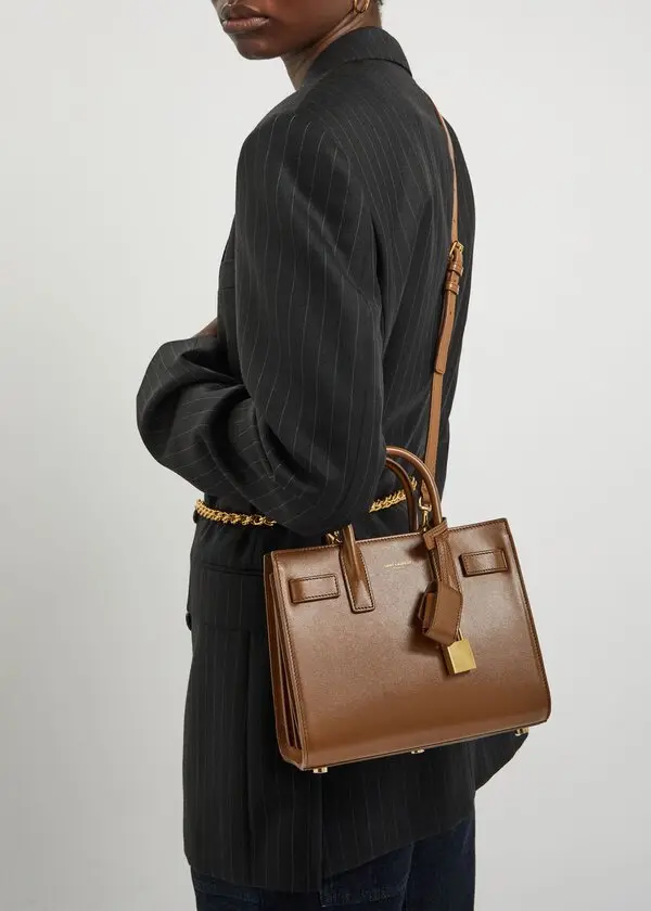 Saint Laurent Sac De Jour Nano Top Handle Bag - Brown