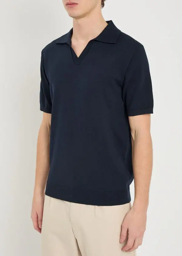 RAITH Open-collar Cotton Polo Shirt