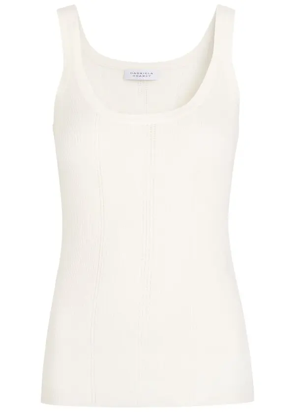 Gabriela Hearst Lucy Pointelle Wool Tank - Ivory