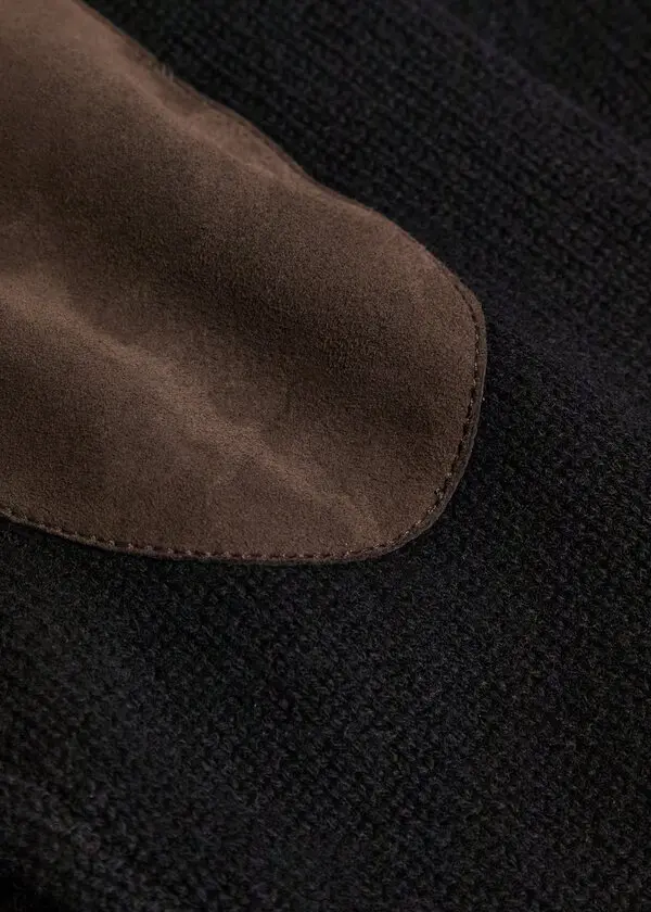FRAME Suede Patch Wool-blend Jumper