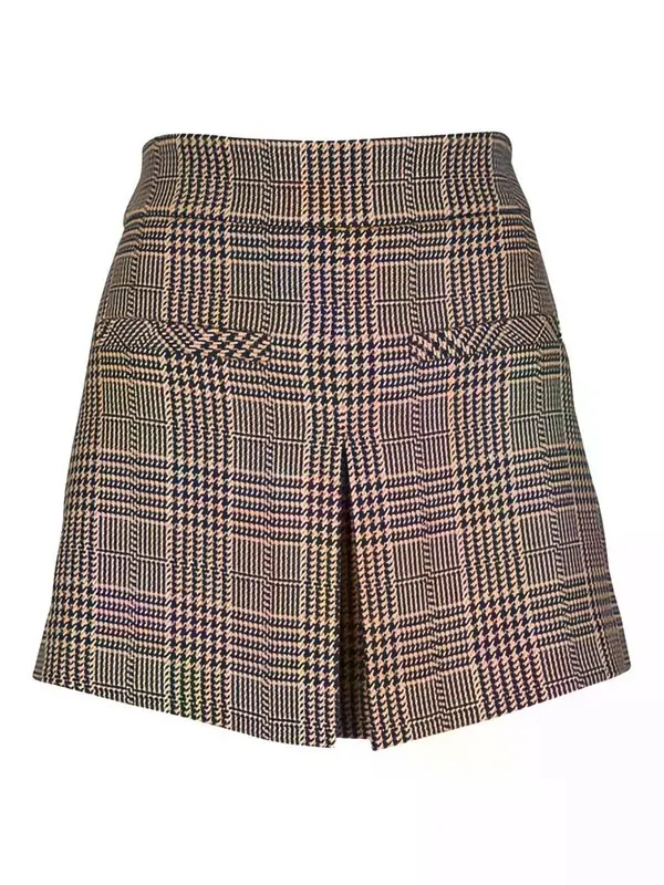 Veronica Beard Pavalaine Houndstooth Mini Skirt