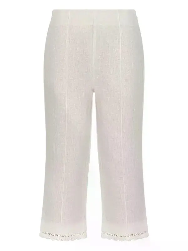 Posse Effi Lace-trim Trousers - Neutrals