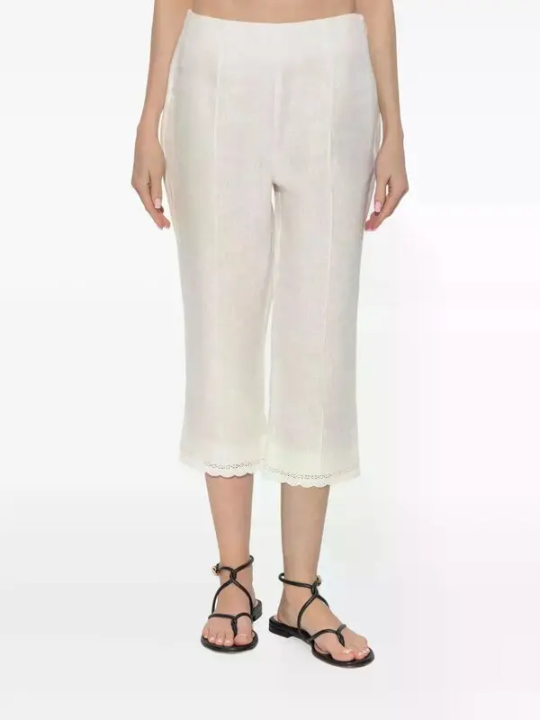 Posse Effi Lace-trim Trousers - Neutrals