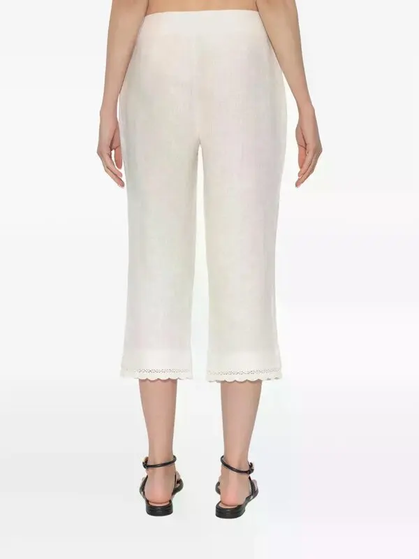Posse Effi Lace-trim Trousers - Neutrals