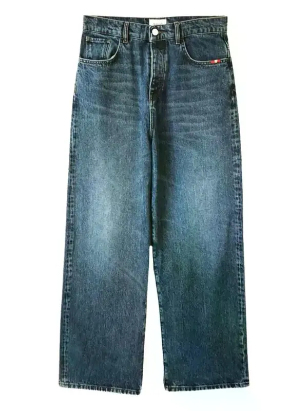 AMISH SUPPLIES Buttoned Wide-leg Jeans