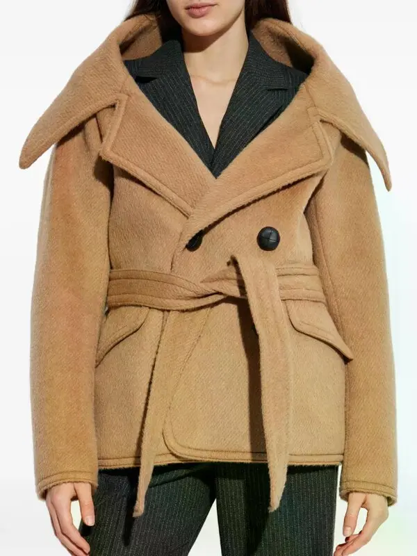 Dsquared2 Belted Double-breasted Wool Jacket