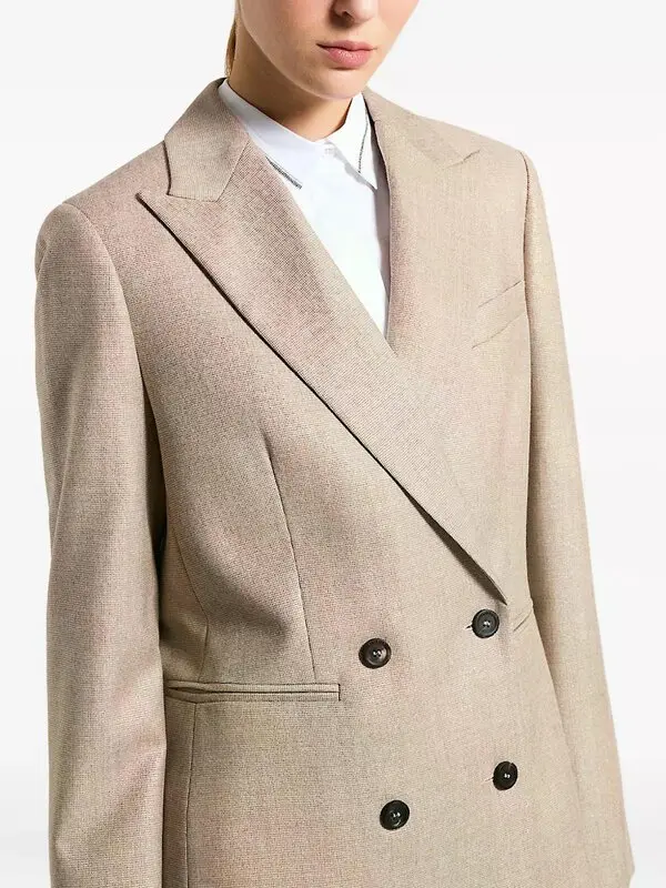 Peserico Houndstooth Double-breasted Blazer