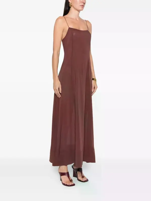 ST. AGNI Sheer Slip Straps Maxi Dress