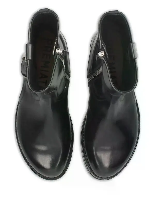 Premiata Leather Zip Buckle Boots