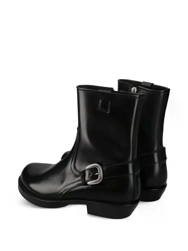 Premiata Leather Zip Buckle Boots
