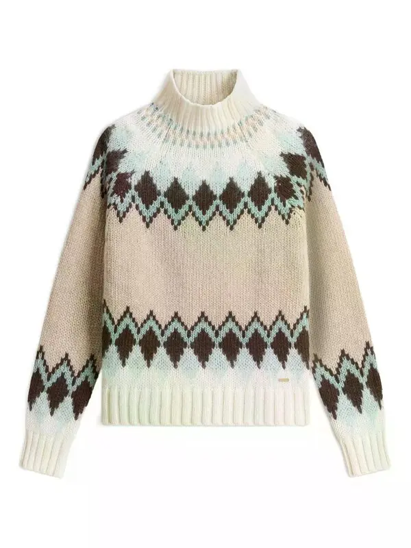 Woolrich Fair Isle Pattern Turtleneck Sweater