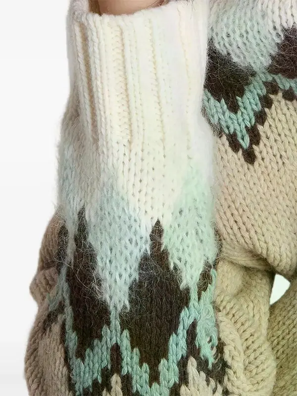 Woolrich Fair Isle Pattern Turtleneck Sweater
