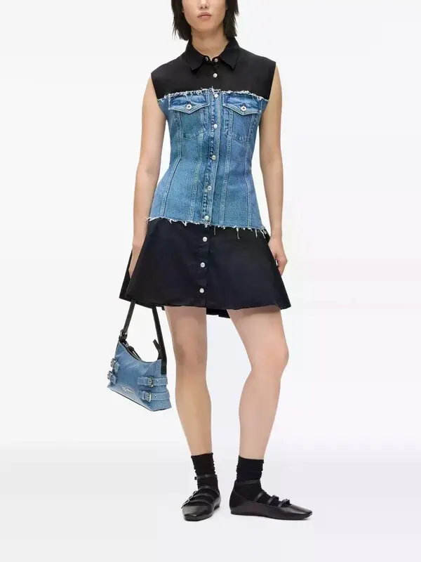 Karl Lagerfeld Denim-paneled Mini Dress
