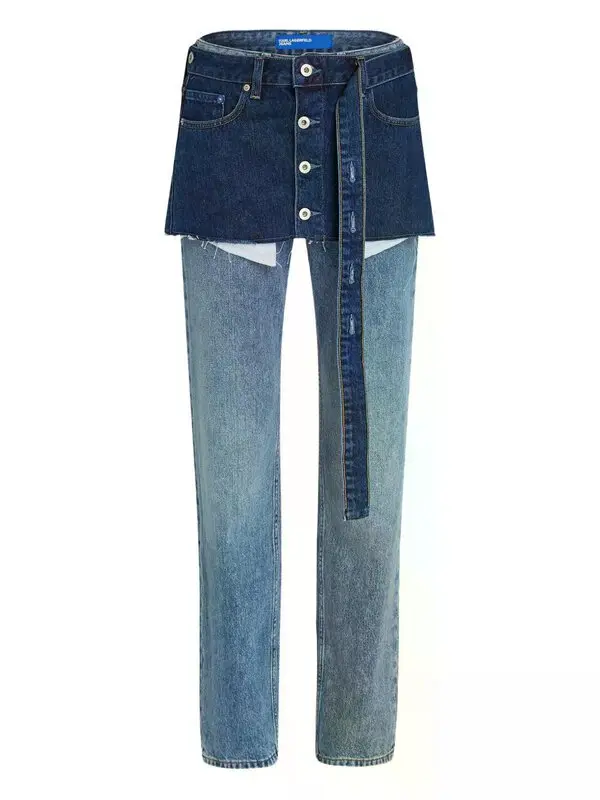 Karl Lagerfeld Layered High-rise Jeans