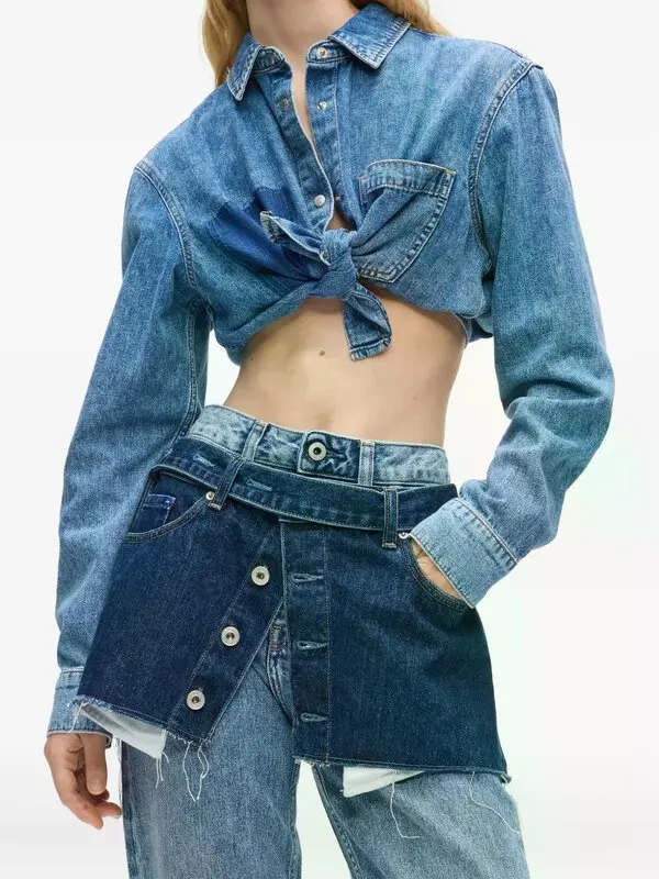 Karl Lagerfeld Layered High-rise Jeans