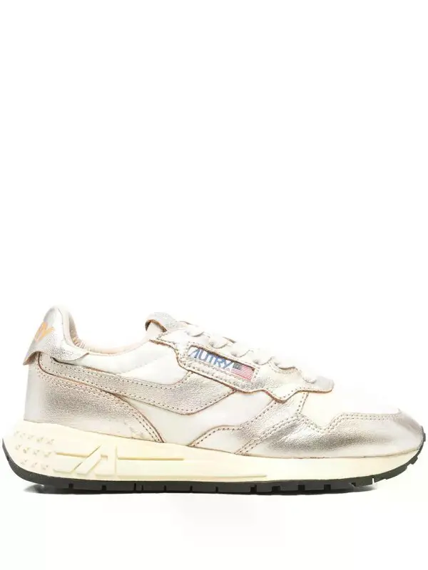AUTRY Low Leather Sneakers - Gold