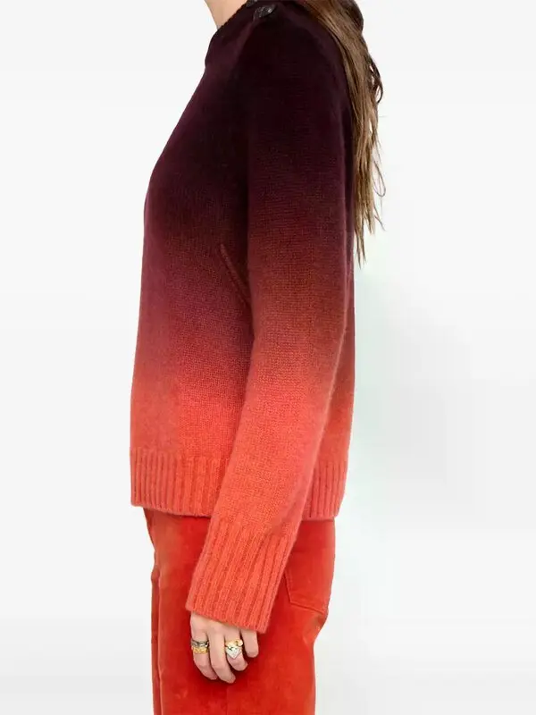 Zadig&Voltaire Malty Dip Dye Cashmere Sweater - Red