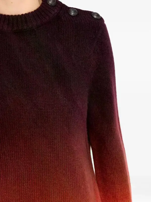 Zadig&Voltaire Malty Dip Dye Cashmere Sweater - Red