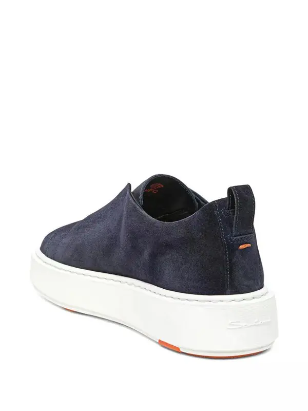 Santoni Suede Slip-on Sneakers - Blue