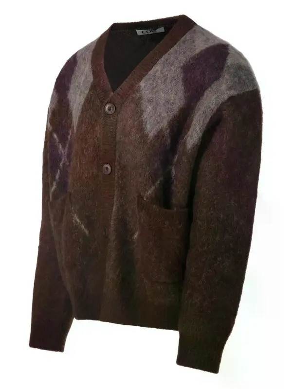 COOR Argyle-pattern Cardigan