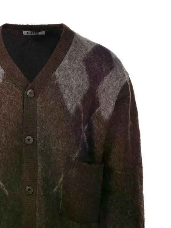 COOR Argyle-pattern Cardigan