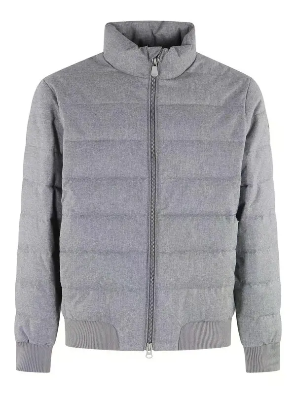 SAVE THE DUCK Herbie Flannel-textured Padded Jacket - Grey