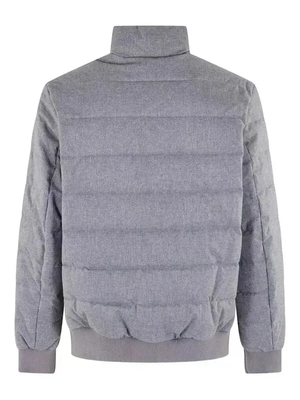 SAVE THE DUCK Herbie Flannel-textured Padded Jacket - Grey