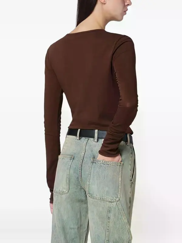ENTIRE STUDIOS Long-sleeved Crew-neck T-shirt - Brown