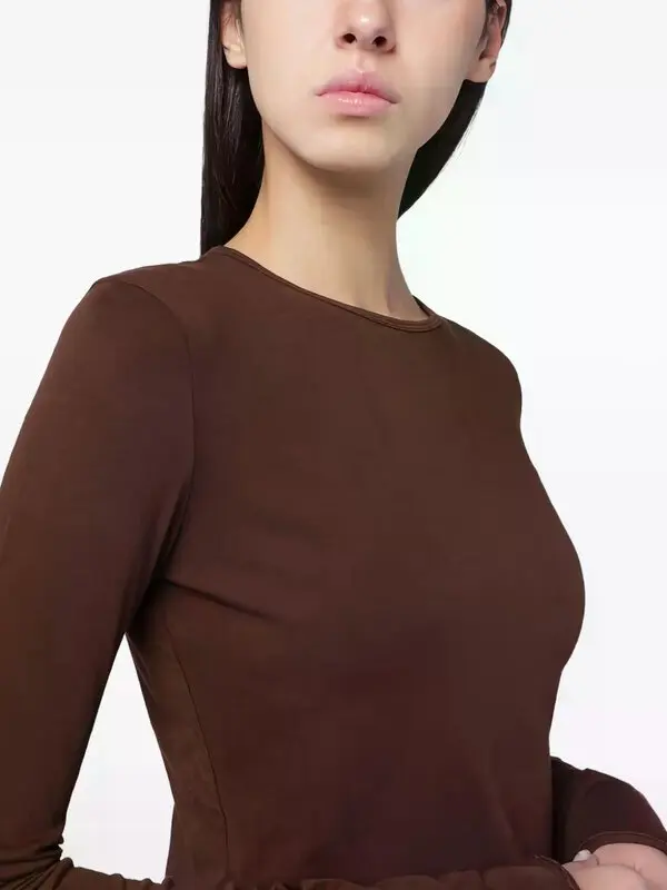 ENTIRE STUDIOS Long-sleeved Crew-neck T-shirt - Brown