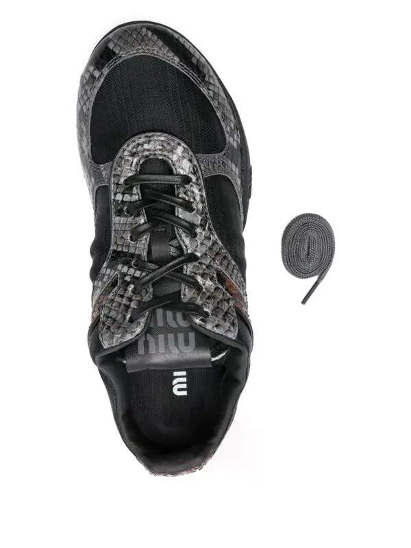 Miu Miu Panelled Sneakers - Black