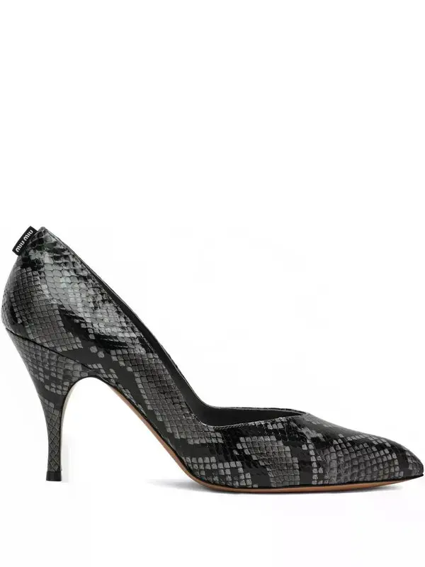 Miu Miu 85mm Snakeskin Stiletto Pumps